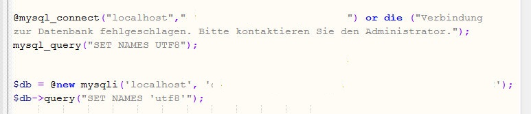 Sonderzeichen und Umlaute richtig speichern auf Shared Hosting