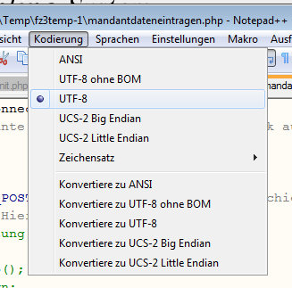 Sonderzeichen und Umlaute richtig speichern auf Shared Hosting